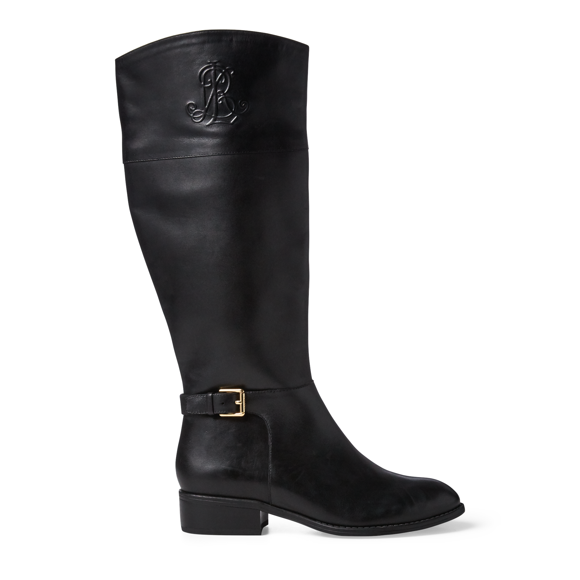 Ralph Lauren Womens Madisen Leather Almond Toe Knee High Riding Boots ...